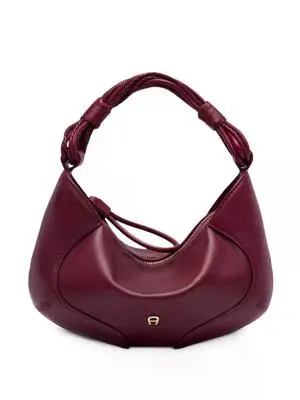 AIGNER Small Giara Leather Shoulder Bag - Red