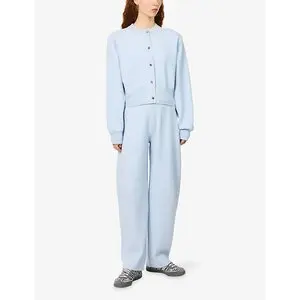 THE COUTURE CLUB Compact Barrel-leg Knitted Jogging Bottoms