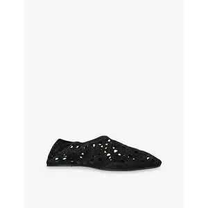 AZZEDINE ALAIA Neo Vienne Suede Ballet Flats
