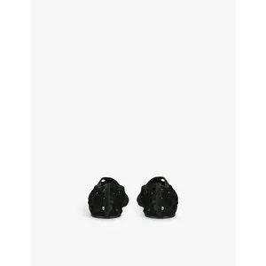 AZZEDINE ALAIA Neo Vienne Suede Ballet Flats