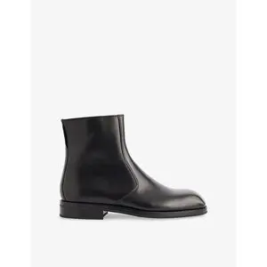 LEMAIRE Zipped Leather Ankle Boots
