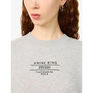 ANINE BING Miles Relaxed-fit Cotton-blend Sweatshirt
