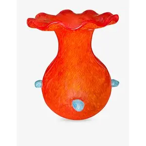 LAETITIA ROUGET X Pangea Andreia Tulip Glassware Vase - Orange