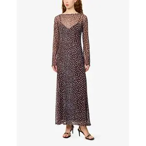 NEVER FULLY DRESSED Aria Semi-sheer Mesh Maxi Dress