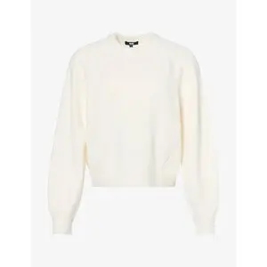Paige Zaire Ribbed-trim Wool-blend Jumper - Ivory