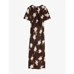 Whistles Shadow Floral-print Woven Midi Dress - Multi-coloured