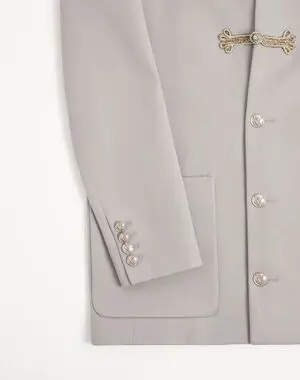 Valentino Garavani Diagonal Wool Jacket With Embroidered Toggles