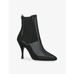 AZZEDINE ALAIA Semi-sheer Mesh Heeled Ankle Boots