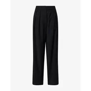 THE FRANKIE SHOP Ripley Wide-leg Wool-blend Trousers - Black