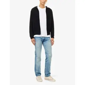 Play Comme Des Garcon Zip-up Heart-motif Back Jersey Hoody