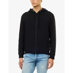 Play Comme Des Garcon Zip-up Heart-motif Back Jersey Hoody