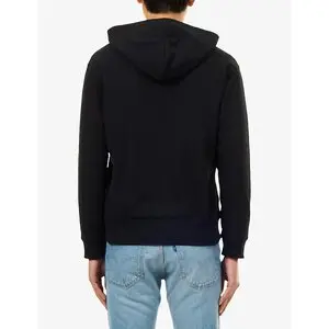 Play Comme Des Garcon Zip-up Heart-motif Back Jersey Hoody