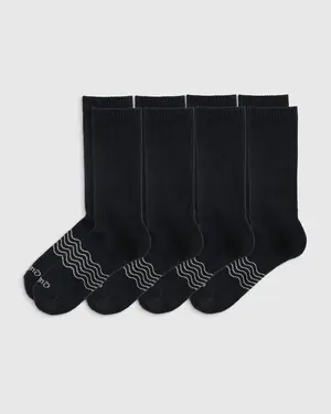 Quince Merino Crew Socks 4-pack - Black