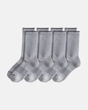 Quince Merino Crew Socks 4-pack - Grey