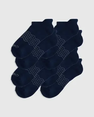 Quince Merino Ankle Socks 4-pack Navy