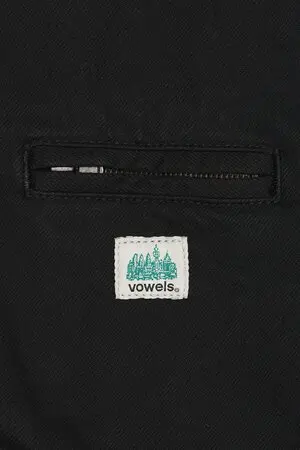 VOWELS Garment Dyed Zip Up Jacket - Black