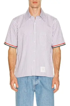 Thom Browne Straight Fit Wide University Shirt