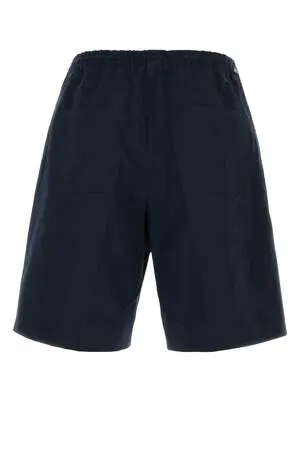 Prada Dark Poplin Bermuda Shorts - Blue
