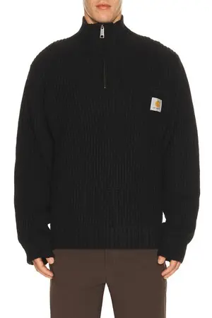 Carhartt Work In Progress Detroit Half Zip Sweater - Black