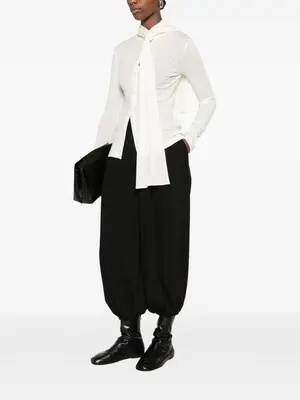 TOTEME Ribbed Bow Blouse