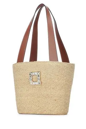 ROGER VIVIER Rv Skate Straw Panier Small - Multicolor