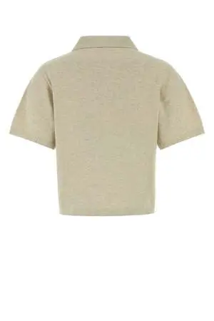 Isabel Marant Étoile Melange Grey Cotton Blend Althea Polo Shirt - Brown