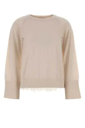 Blumarine Sand Wool Sweater - Brown