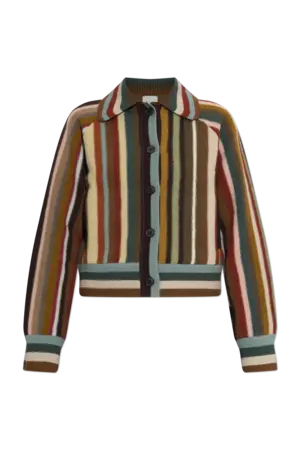 Paul Smith Wool Cardigan With Collar - Multicolour