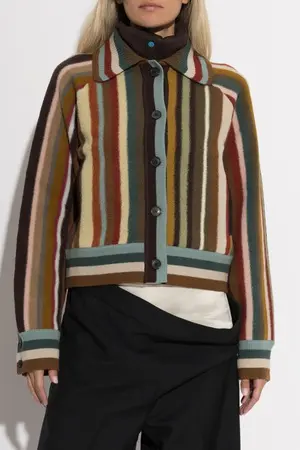 Paul Smith Wool Cardigan With Collar