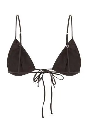 Prada Stretch Poplin Bra - Brown