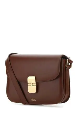 A.p.c. Leather Small Grace Crossbody Bag - Brown