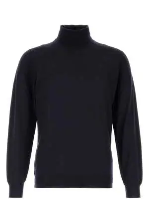 Fedeli Midnight Virgin Wool Sweater - Blue