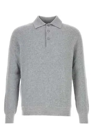 Fedeli Wool-cashmere Polo Shirt - Grey