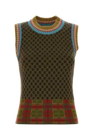 Dries Van Noten Embroidered Wool-blend Vest For - Printed