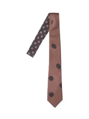 Paul Smith Polka Dot Silk Tie - Brown