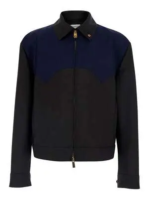 Versace Wool-mohair Zip Blouson - Brown