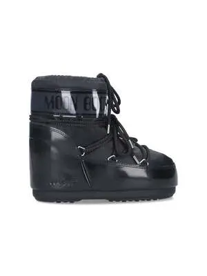 Moon Boot Statement Mini Boots With Weather-ready Outsole - Black