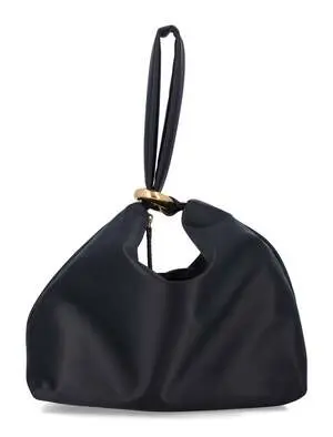 BY MALENE BIRGER Hobo Tote Bag With Ring Handle - Nero