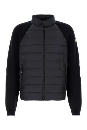 Moncler Midnight Wool-blend Knit Jacket For - Blue