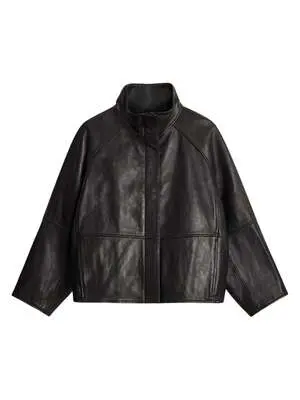 Soeur Lambskin Leather Coat
