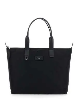 Dolce & Gabbana Nylon Tote Handbag With Dg Logo Fall/winter 2025 - Black