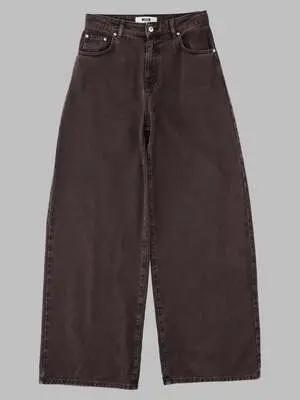 MSGM High-waist Wide-leg Jeans - Brown