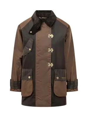 Barbour Felton Checkered Design Waxed Jacket