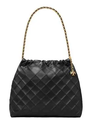 Tory Burch Lamb Leather Crossbody Bag With Cow Leather Trim