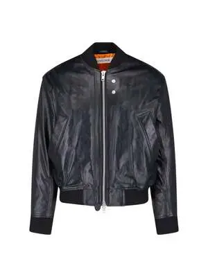 SUNFLOWER Leather Jacket - Black