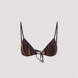 Emilio Pucci Triangle Tie-front Bikini Top - Multicolour