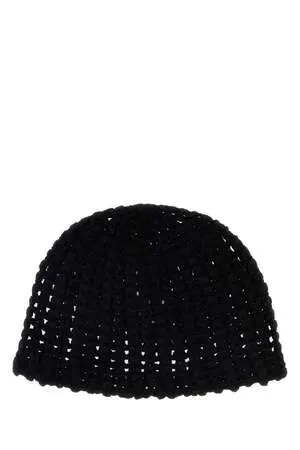 THE GARMENT Crochet Beanie Hat - Black