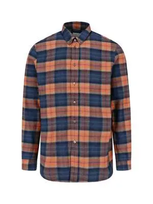 Paul Smith Plaid Button-down Shirt - Orange
