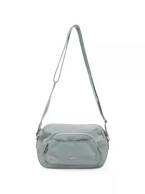 AGNES B. Logo-plaque Crossbody Bag - Blue