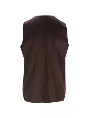 Al Duca D'aosta V-neck Satin Top